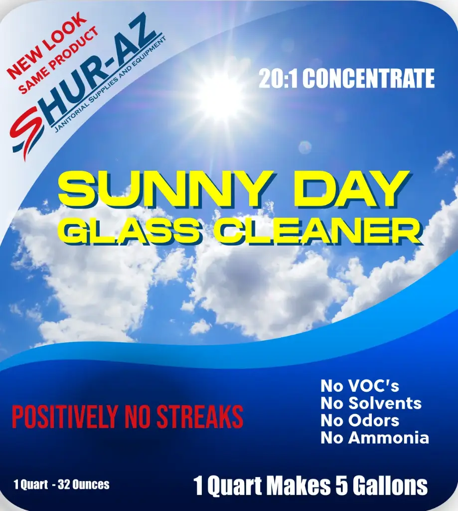 Sunny Day Glass Cleaner Concentrate (Quart) | SHUR-AZ